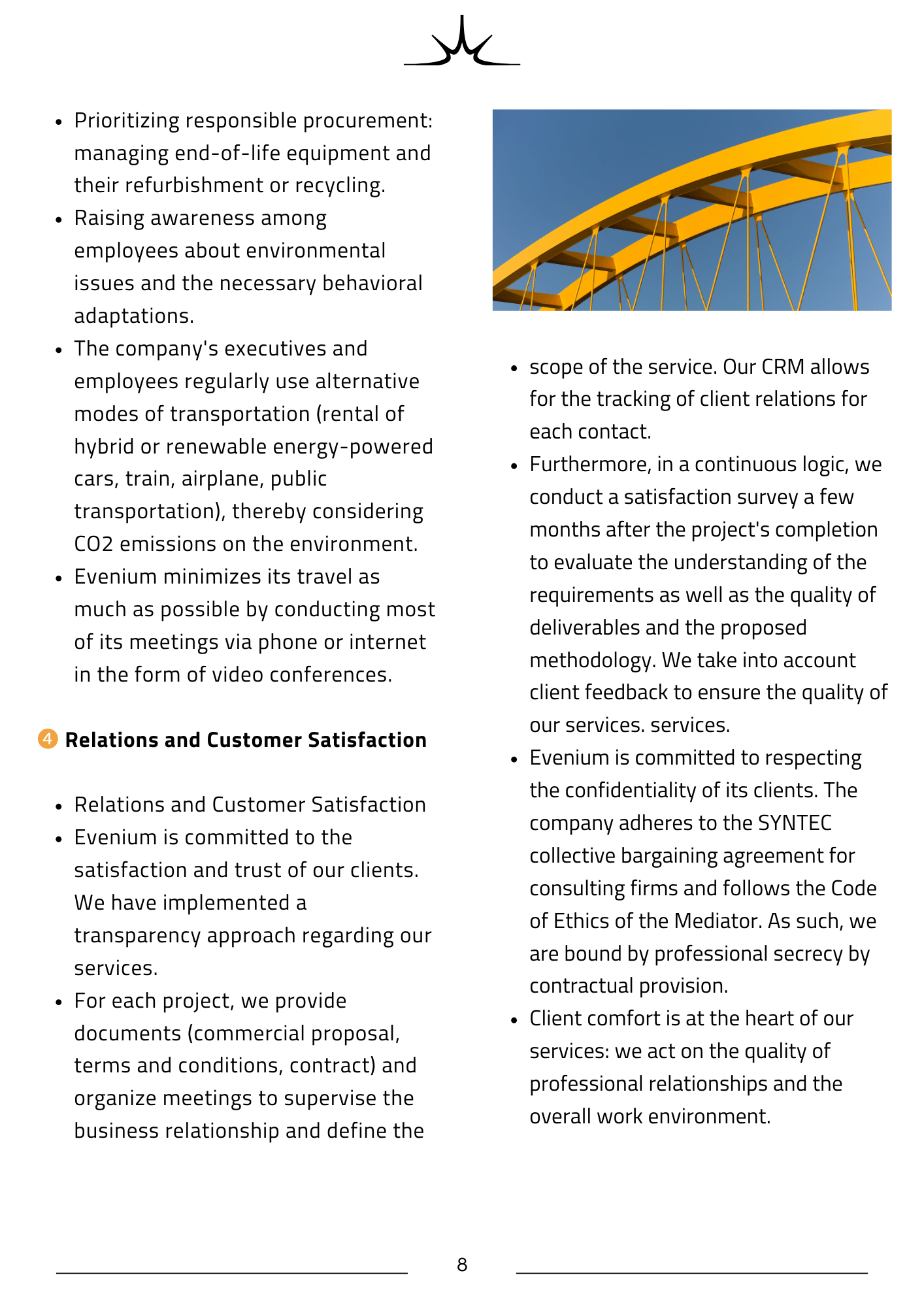 CSR Charter – Evenium Corp